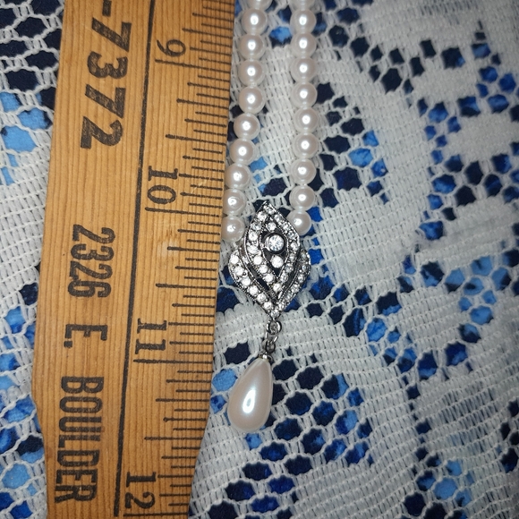 Marvella | Jewelry | Nwt Vintage Marvella Faux Pearl Rhinestone Silver ...